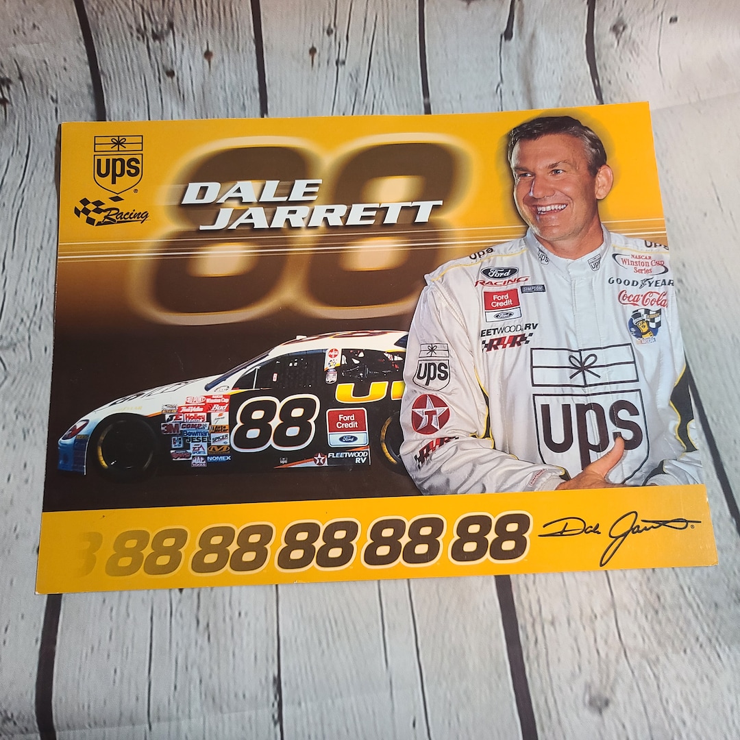 2001 Dale Jarrett and UPS Promo Photo Media Information 8x10 Card - Etsy