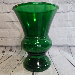 1960's Napco Emerald Green Large Glass Vase 1170 - Etsy