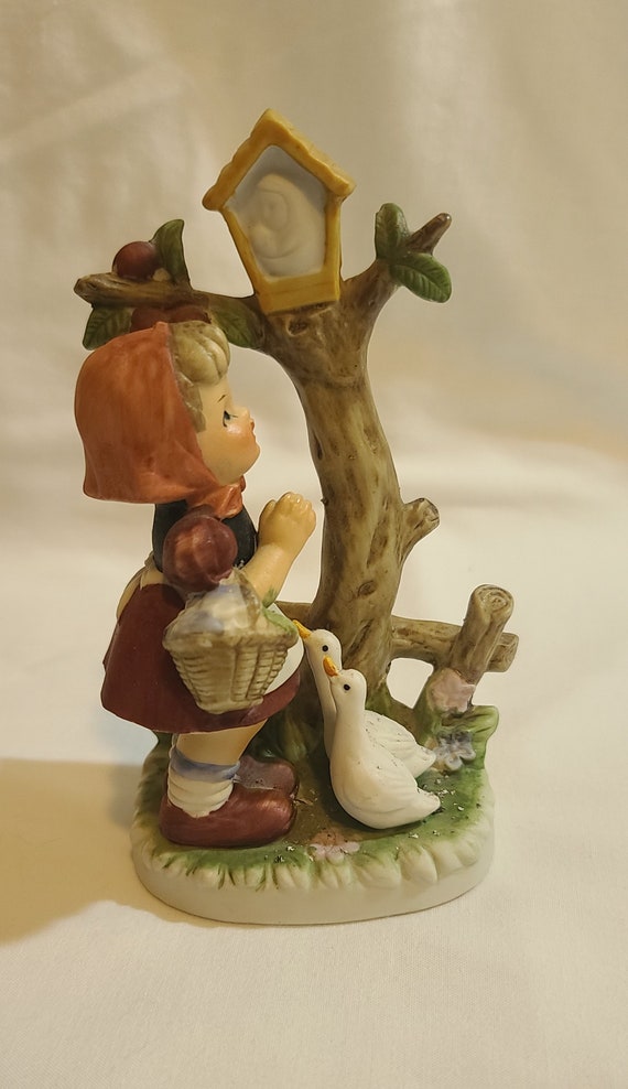 Artmark Praying Girl With Ducks and Apple Tree With Birdhouse - Etsy