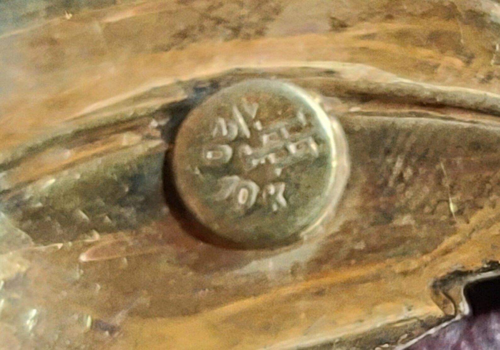 Pre 1940's Signed Harry Iskin Flower Brooch With Purple Stones 1/20 10K ...