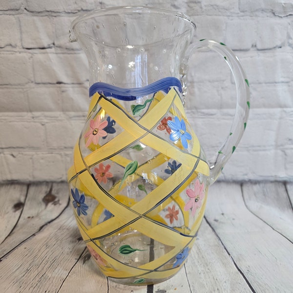 Hand Painted Pitcher - Etsy