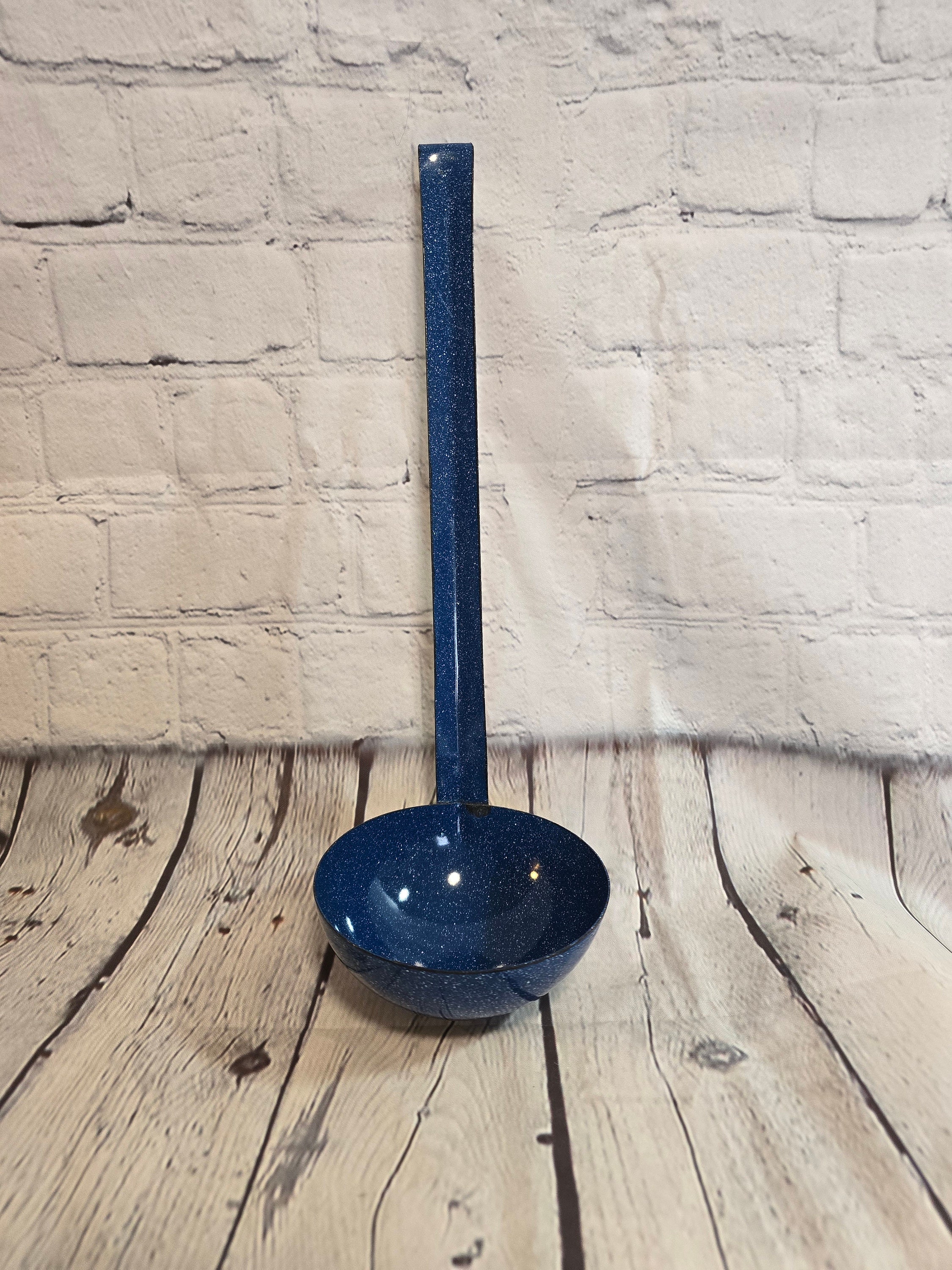 Pre 1960's Blue Speckled Enamelware Ladle 12 Long - Etsy