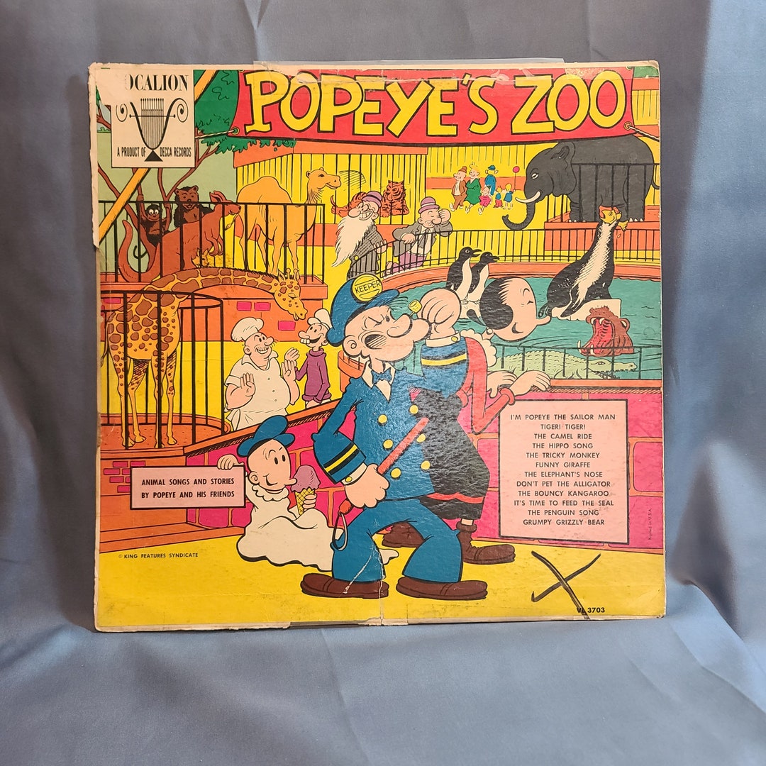 Pre 1960's Popeye's Zoo Album (fair) (very Rare) - Etsy