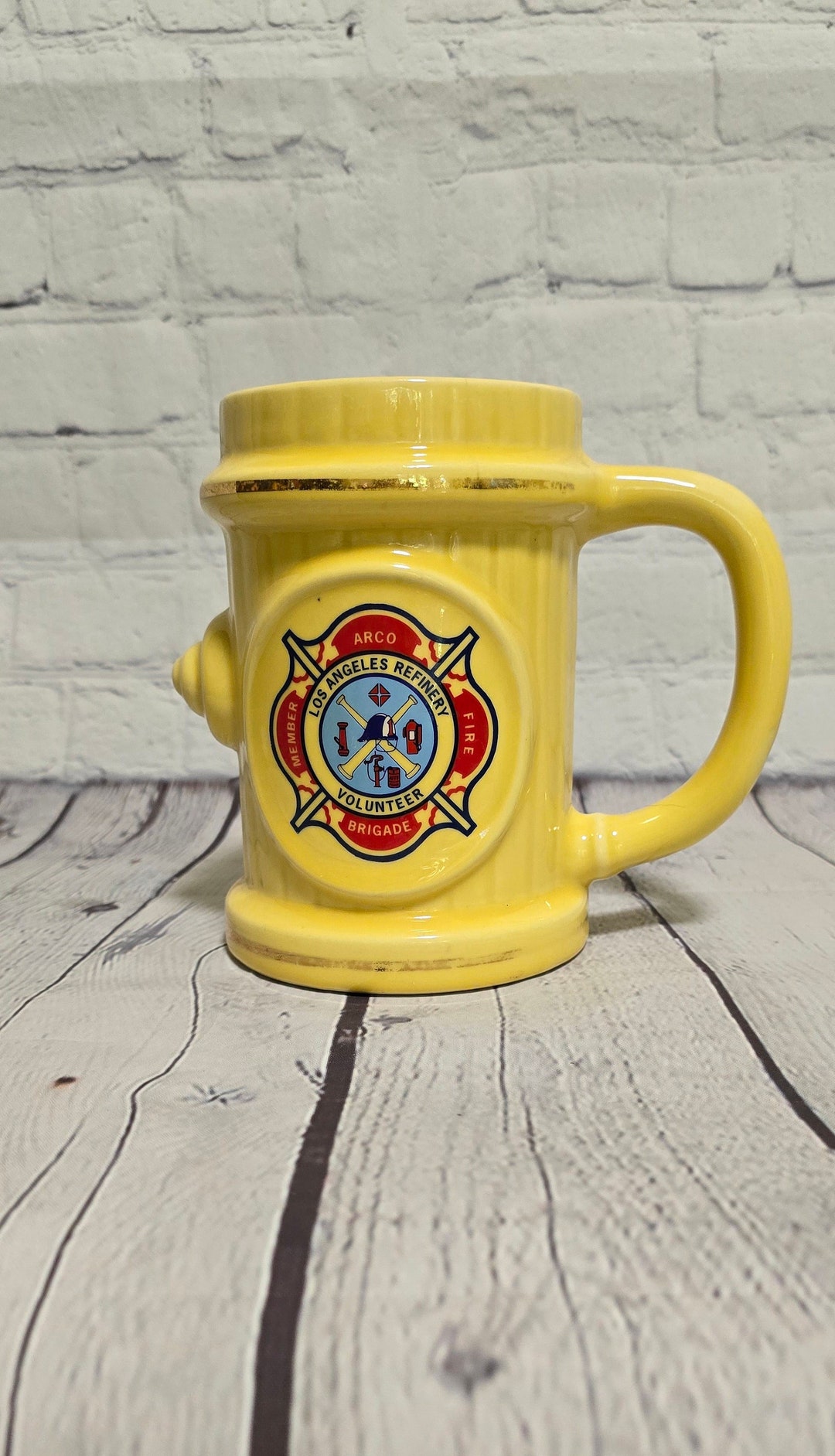 Pre 1990's Fire Hydrant Oversized Mug/cup Los Angels Refinery Volunteer ...
