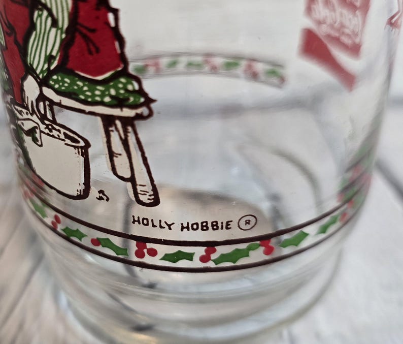 1977 Holly Hobbie Coca-cola American Greetings Christmas Glass Limited ...