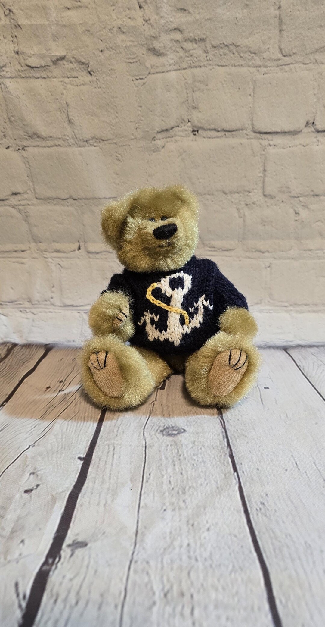 1993 TY Bear With Moveable Arms-legs-head Wearing a Sweater With an ...