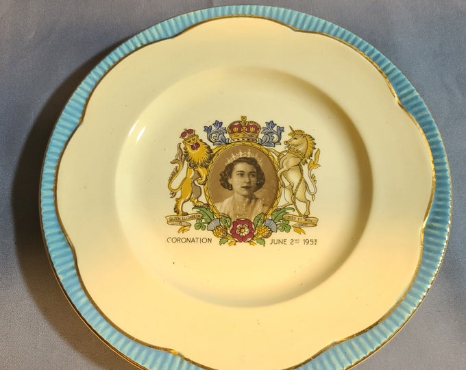 1953 Clarice Cliff Queen Elizabeth Coronation Plate June 2nd 1953 - Etsy