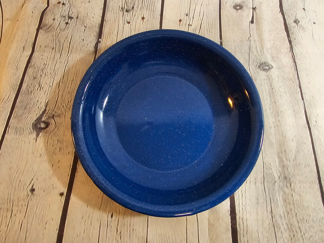 Pre 1970's Blue Speckled Cinso Enamelware Bowl - Etsy
