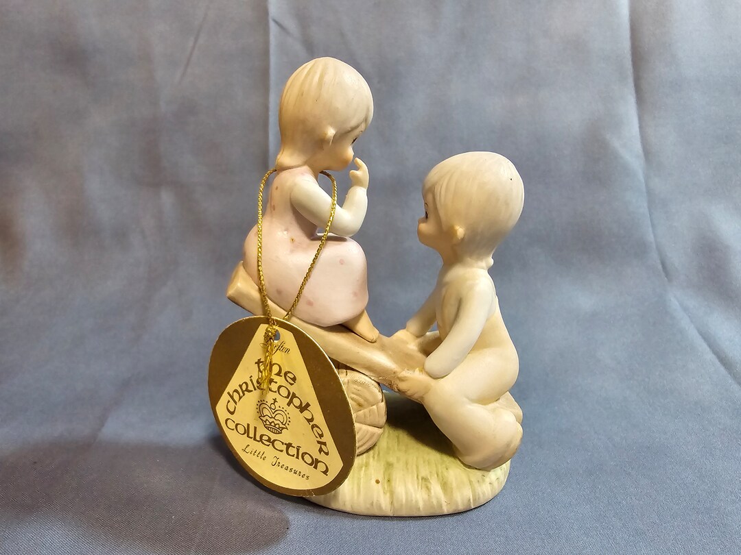 1982 Lefton the Christopher Collection 03474 Children on Teeter Totter ...