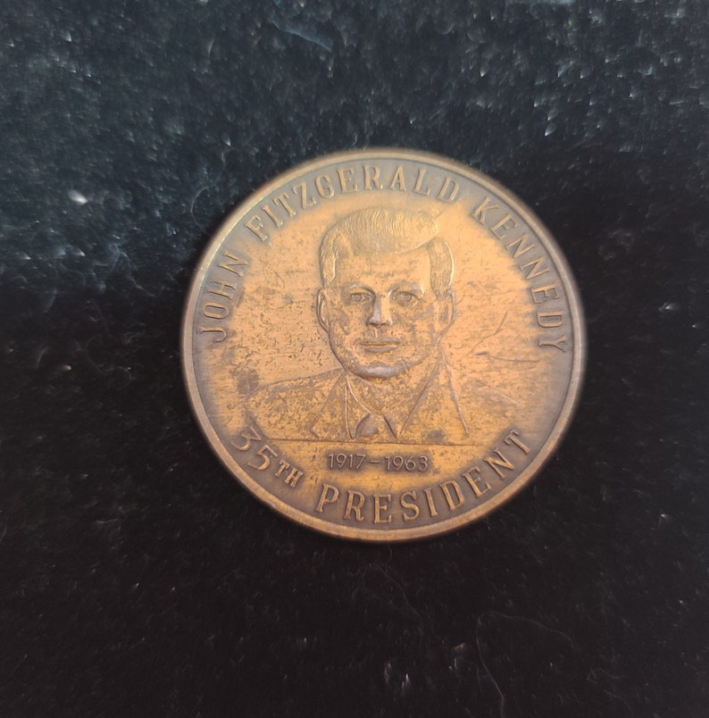 1963 John Fitzgerald Kennedy 35th President Brass Token - Etsy