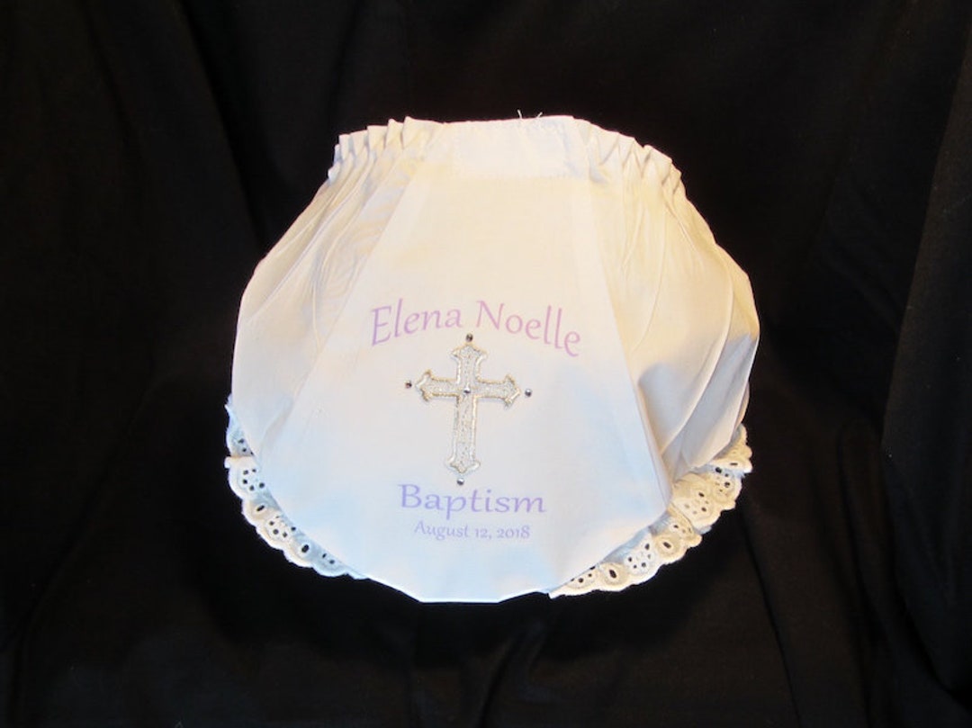 Batiste Baptism Diaper Cover and Headband - Etsy