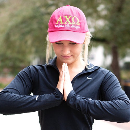 Alpha Chi Omega Sorority Baseball Cap Custom Color Hat and - Etsy
