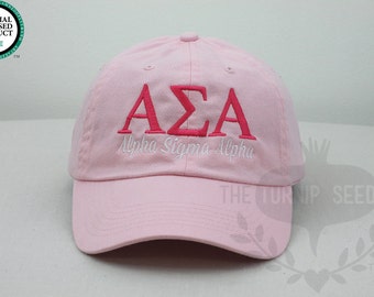 Sigma Alpha Sorority Baseball Cap Custom Color Hat and | Etsy