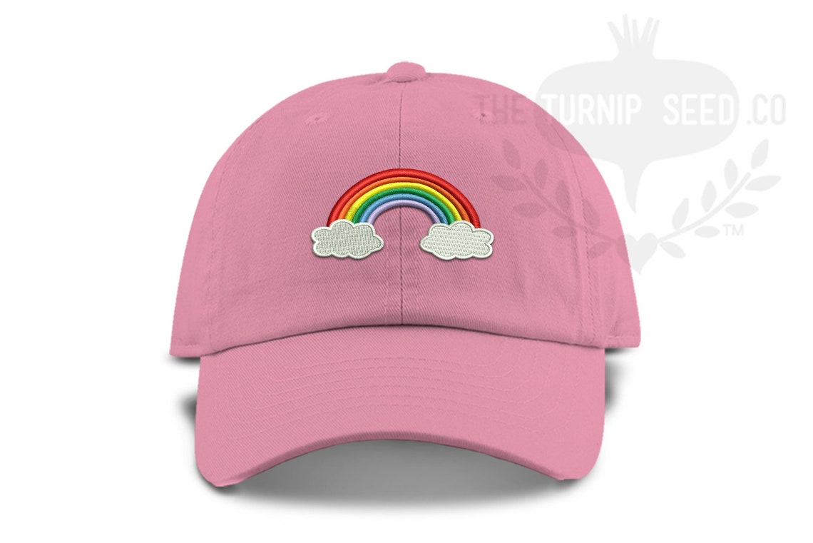 YOUTH Rainbow in the Clouds Cute Cheerful Spring Baseball Cap - Low ...