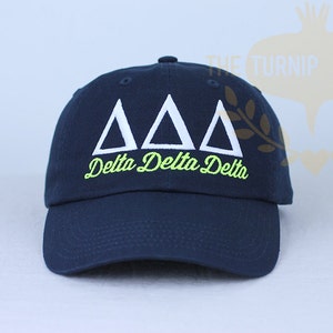 Delta Delta Delta Sorority Baseball Cap - Custom Color Hat and ...