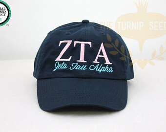 Zeta Tau Alpha Sorority Baseball Cap Custom Color Hat and | Etsy