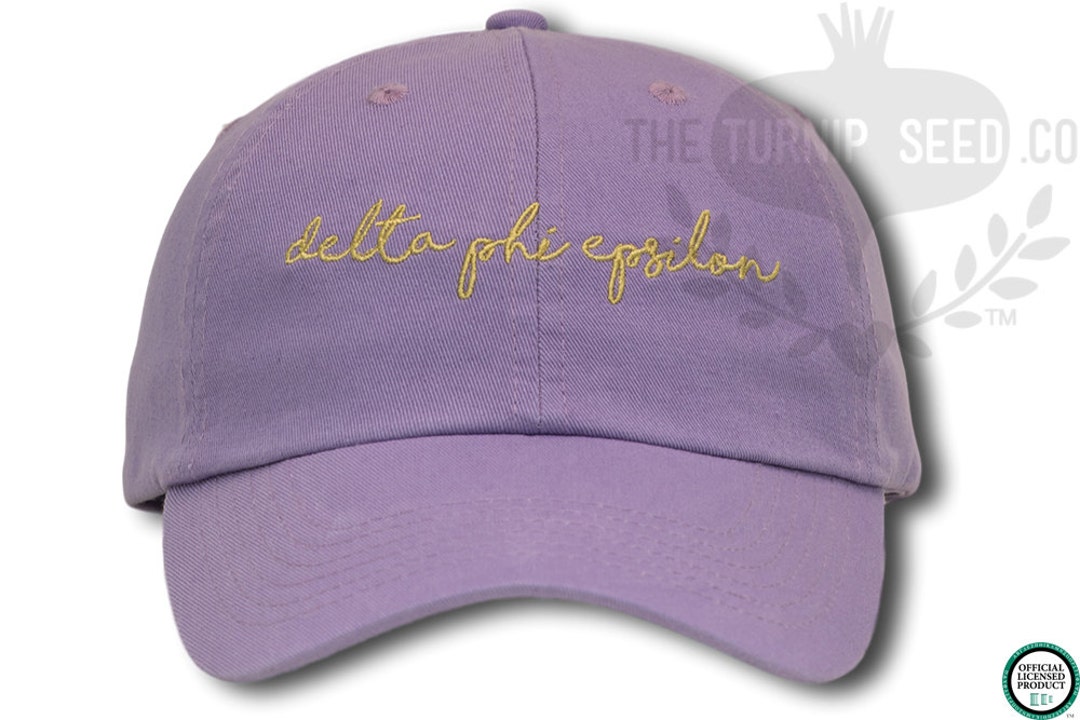 Delta Phi Epsilon Handwriting Script Sorority Baseball Cap - Custom ...