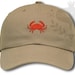 Crab Baseball Cap - Custom Color Hat - Etsy