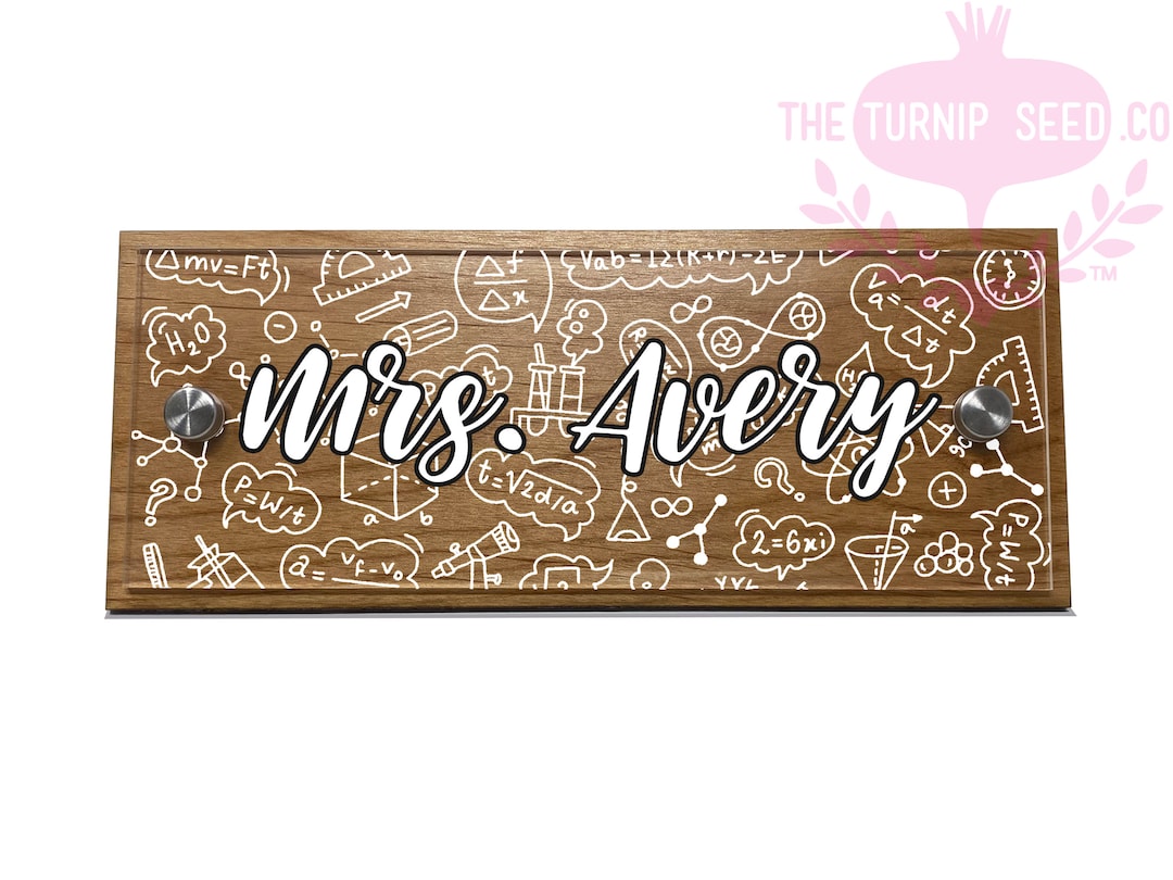 Science Teacher Desk Name Plate With Wood - Wall Mount or Desk ...