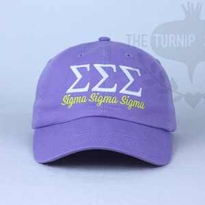 Sigma Sigma Sigma Baseball Cap - Custom Color Hat and Embroidery. - Etsy