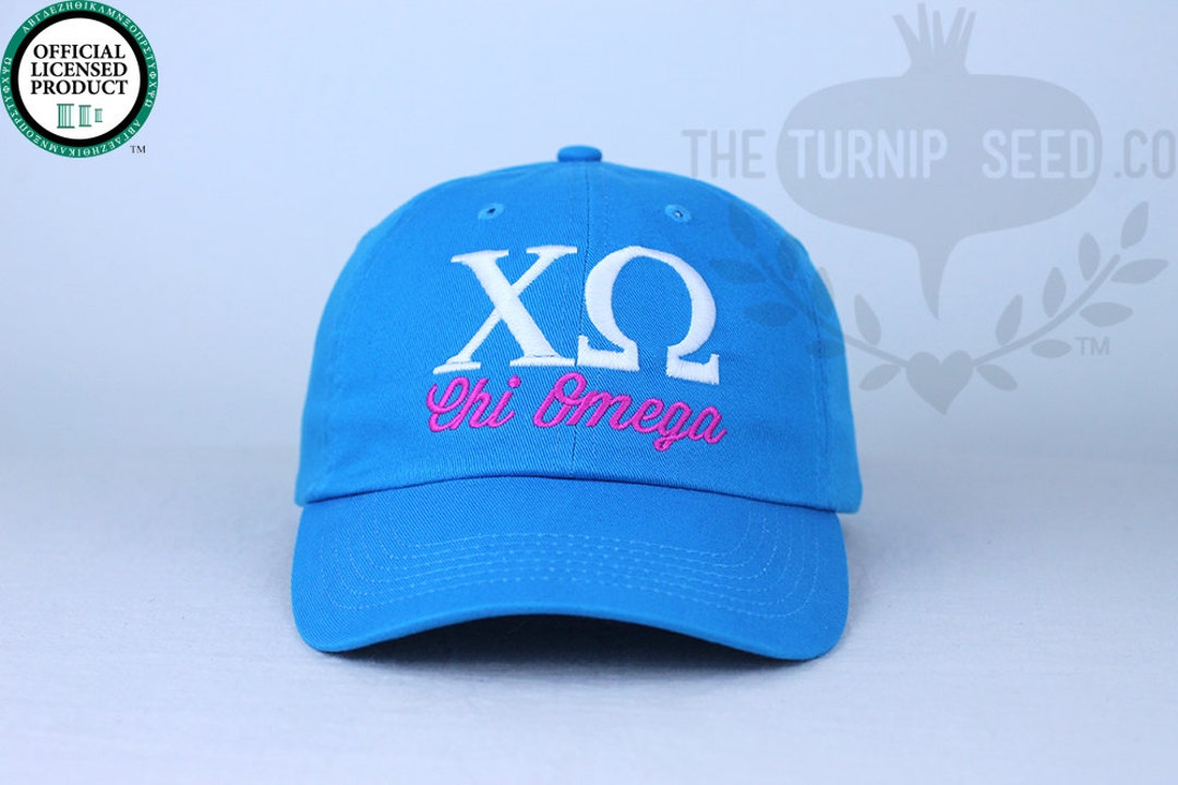 Chi Omega Sorority Baseball Cap - Custom Color Hat and Embroidery. - Etsy
