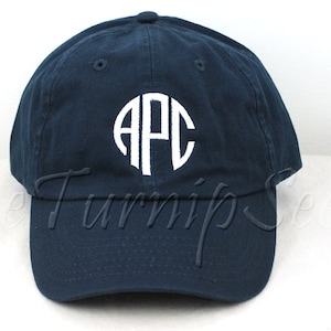 Ladies' Monogram Baseball Cap - Circle Shaped Letters - Custom Color ...