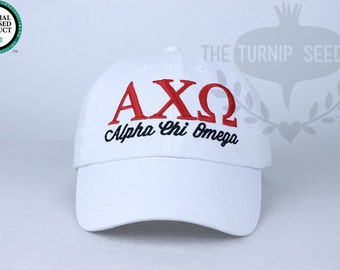Alpha Chi Omega Sorority Baseball Cap Custom Color Hat and | Etsy