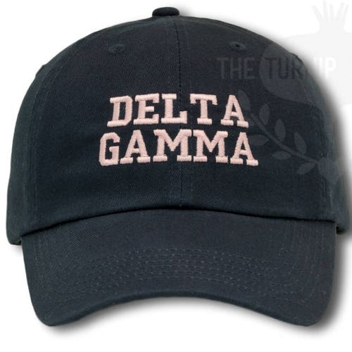 Delta Gamma Handwriting Script Sorority Baseball Cap Custom - Etsy