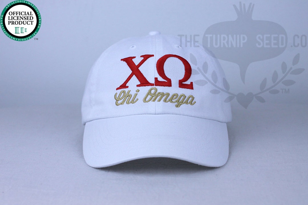 Chi Omega Sorority Baseball Cap - Custom Color Hat and Embroidery. - Etsy