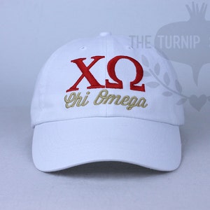 Chi Omega Sorority Baseball Cap - Custom Color Hat and Embroidery. - Etsy