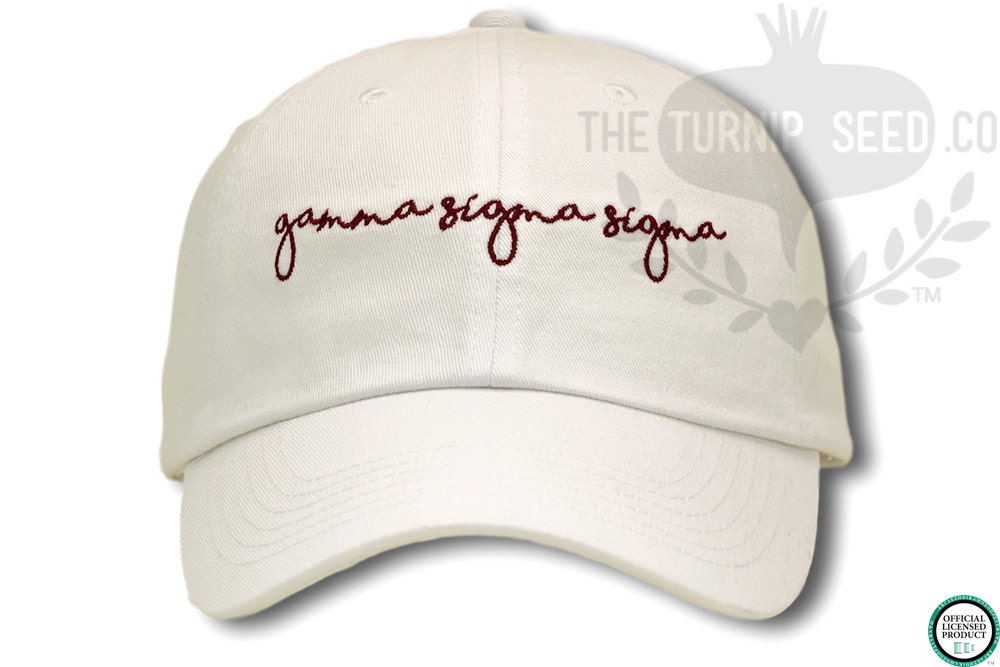 Gamma Sigma Sigma Handwriting Script Sorority Baseball Cap - Custom ...