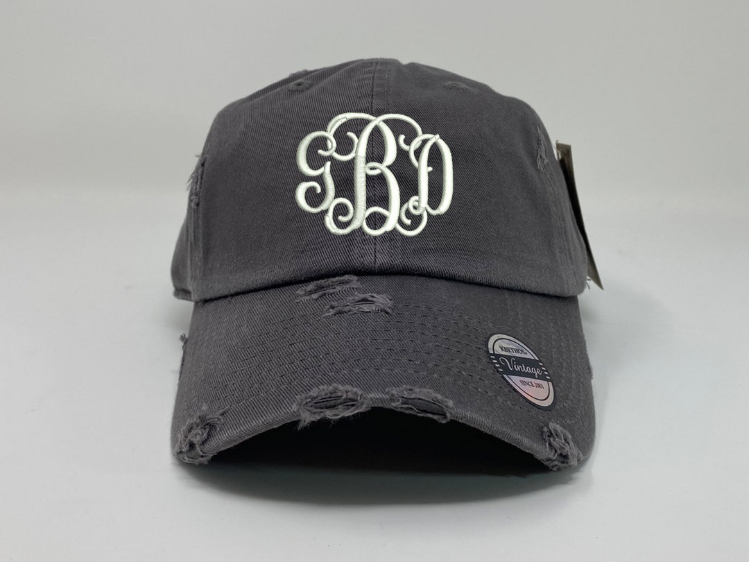 Gray Vintage Style - SALE - Ladies' Monogram Baseball Cap Monogram Hat ...