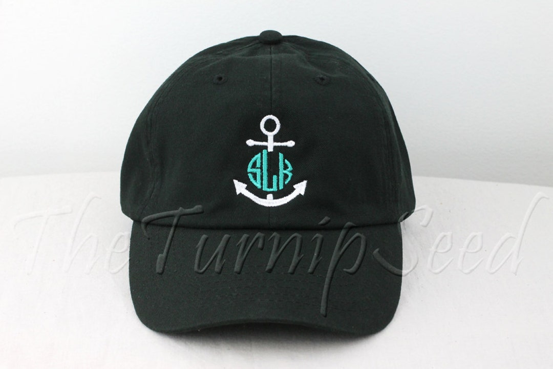 Ladies' Monogram Baseball Cap - Anchor Monogram - Custom Color Hat and ...