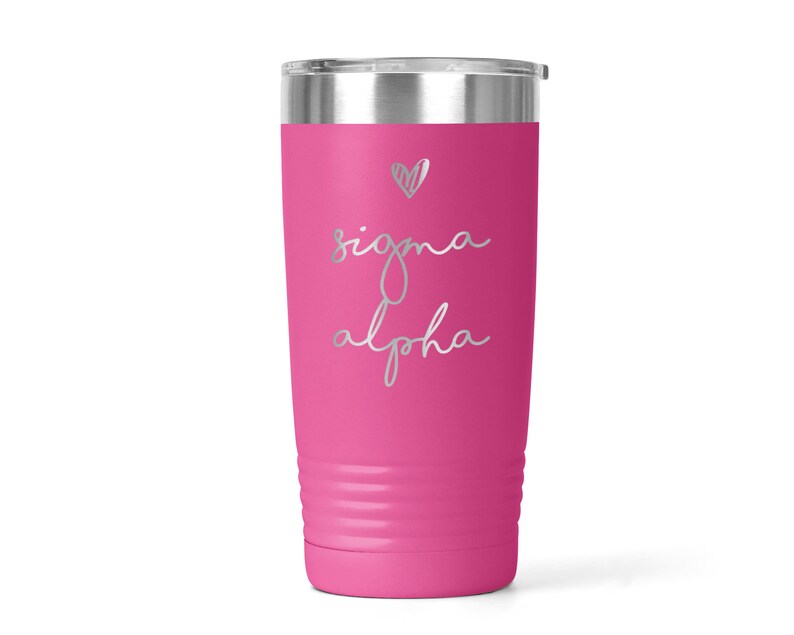 Sigma Alpha Sorority Handwriting Script Engraved Vacuum - Etsy