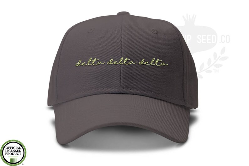 Delta Delta Delta Handwriting Script Sorority Baseball Cap - Custom ...