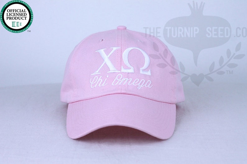 Chi Omega Sorority Baseball Cap - Custom Color Hat and Embroidery. - Etsy