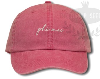 Alpha Omicron Pi Handwriting Script Sorority Baseball Cap | Etsy