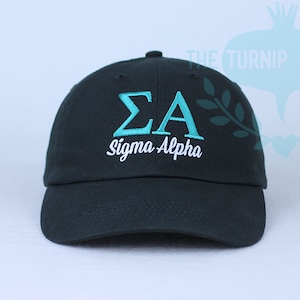 Sigma Alpha Sorority Baseball Cap - Custom Color Hat and Embroidery. - Etsy