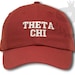 Theta Chi Fraternity Baseball Cap Custom Color Hat and | Etsy