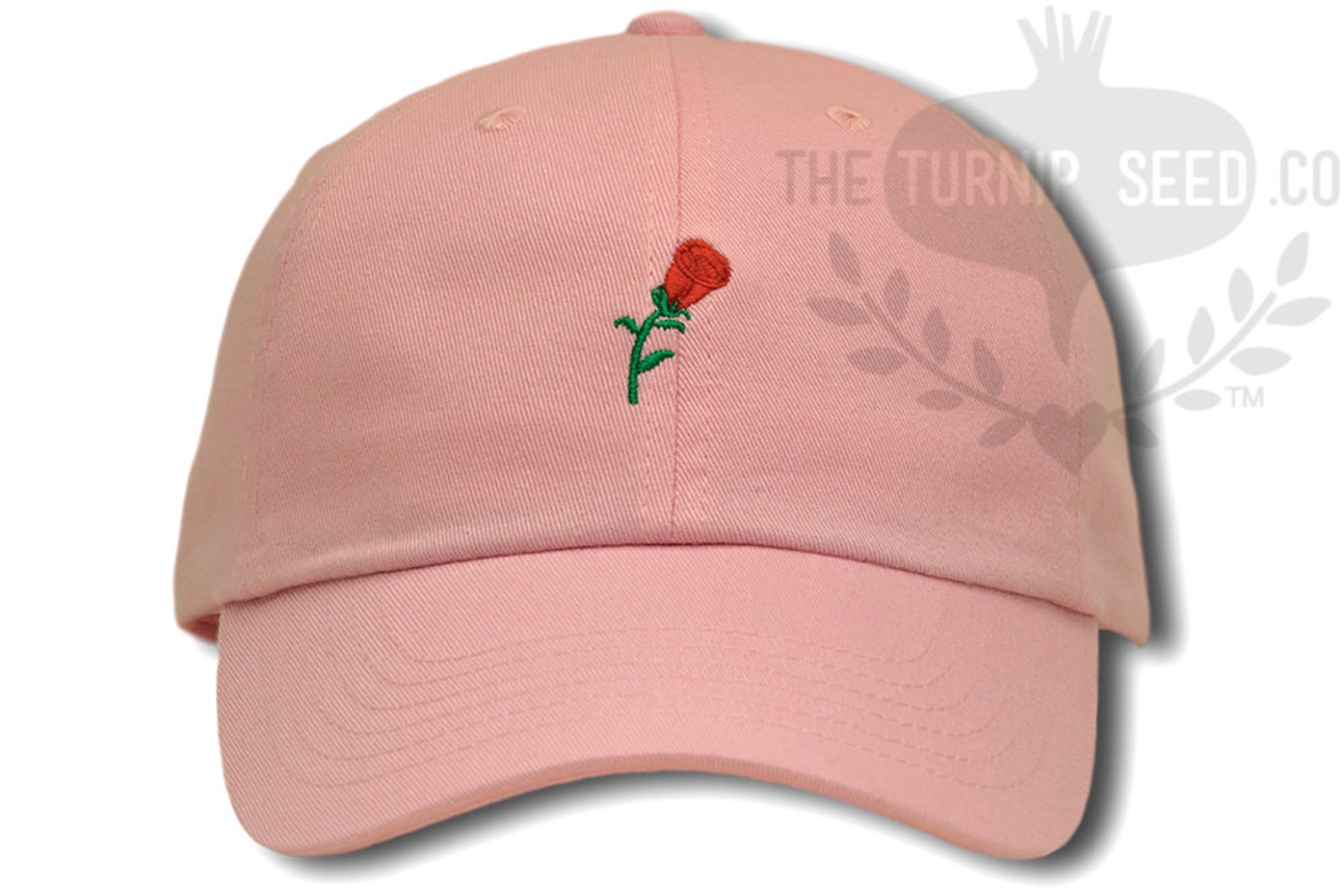 Single Rose Baseball Cap Custom Color Hat | Etsy