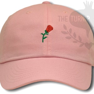 Single Rose Baseball Cap - Custom Color Hat - Etsy
