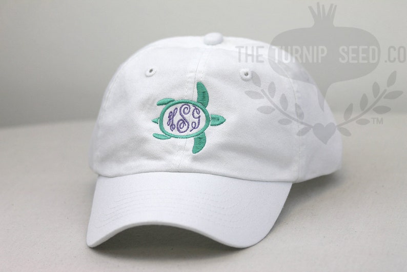 YOUTH Monogram Baseball Cap - Turtle Monogram - Custom Color Hat and ...