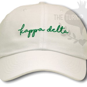 Kappa Delta Handwriting Script Sorority Baseball Cap - Custom Color Hat ...
