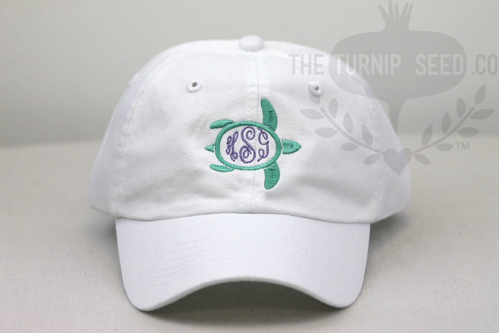 YOUTH Monogram Baseball Cap - Turtle Monogram - Custom Color Hat and ...
