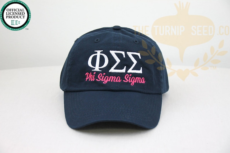 Phi Sigma Sigma Sorority Baseball Cap - Custom Color Hat and Embroidery ...