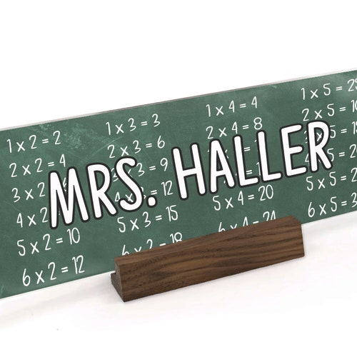 Math Teacher Appreciation Gift Custom Desk Name Plate Plaque - Etsy