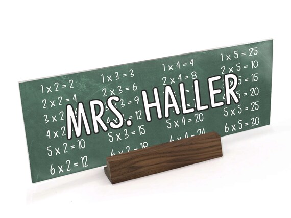 Math Teacher Appreciation Gift Custom Desk Name Plate Plaque - Etsy
