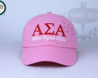 Sigma Alpha Sorority Baseball Cap Custom Color Hat and | Etsy