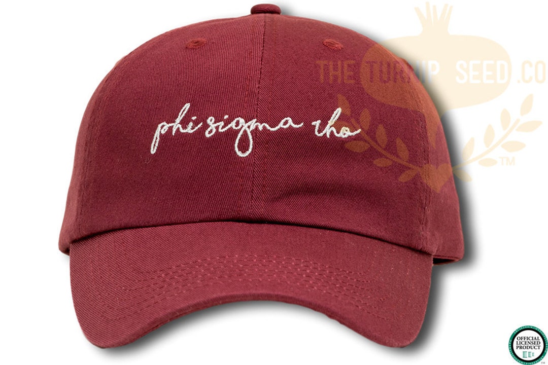 Phi Sigma Rho Handwriting Script Sorority Baseball Cap - Custom Color ...