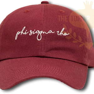 Phi Sigma Rho Handwriting Script Sorority Baseball Cap - Custom Color Hat and Embroidery - Etsy